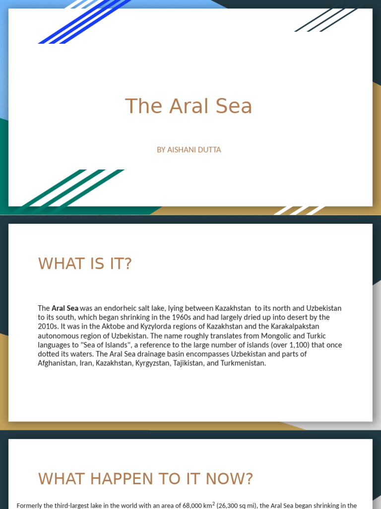 The Aral Sea | PDF | Environmental Engineering | Landscape
