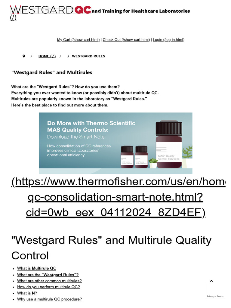 Understanding Westgard Rules for QC | PDF | Sensitivity And Specificity