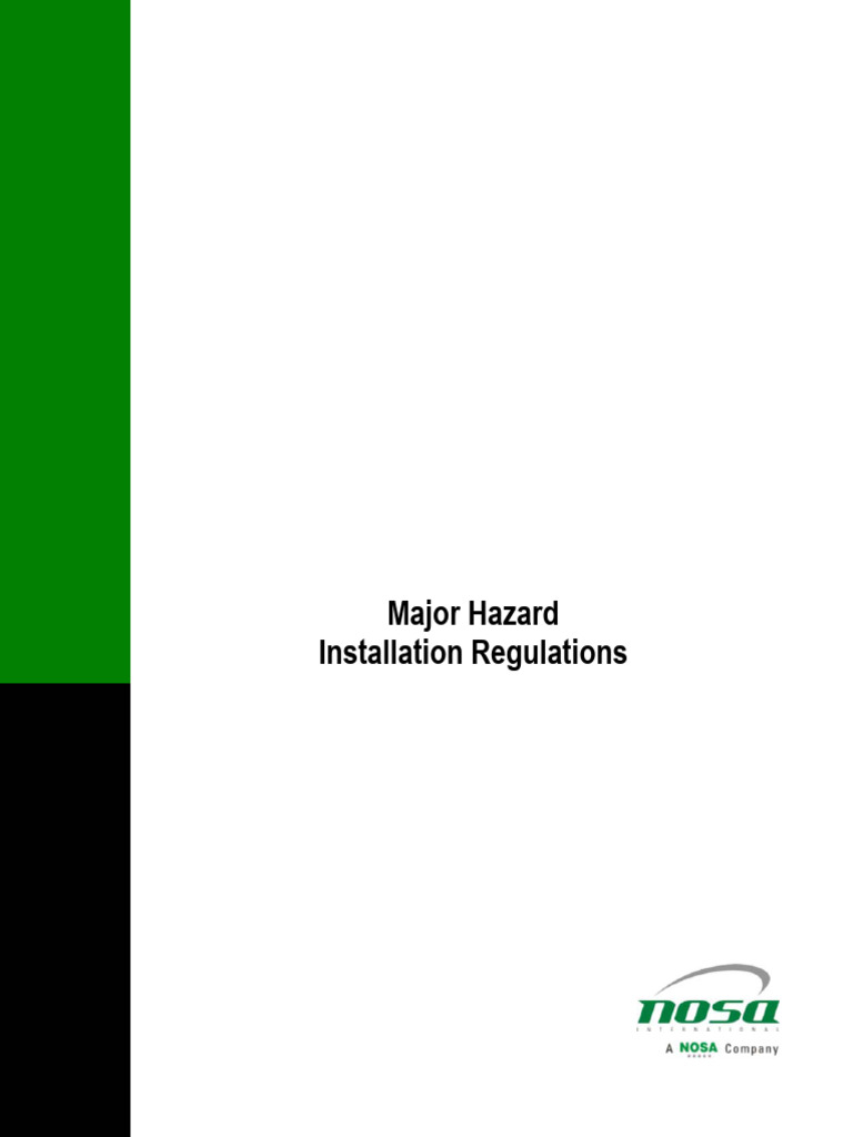 4 Major Hazard Installation Regulations | PDF | Occupational Safety And ...
