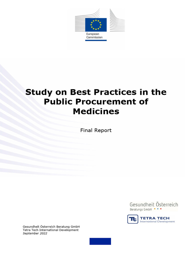 Study On Best Practices in The Public Procurement of Medicines | PDF ...