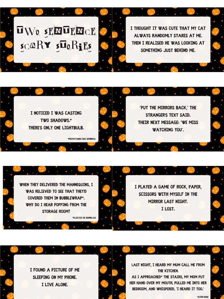 Two Sentence Scary Stories | PDF