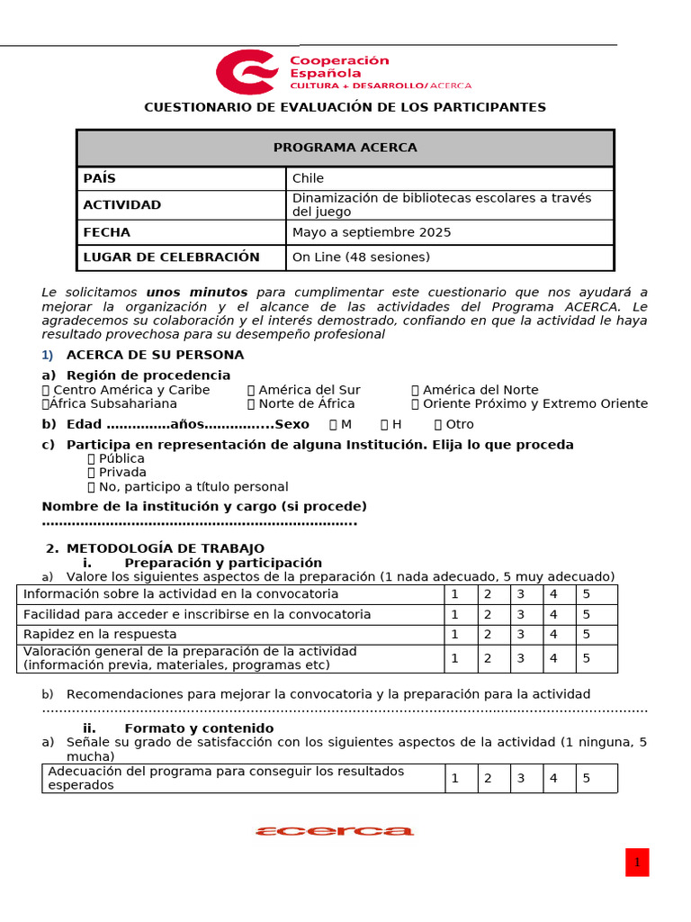 Modelo Evaluaciขn ACERCA | PDF