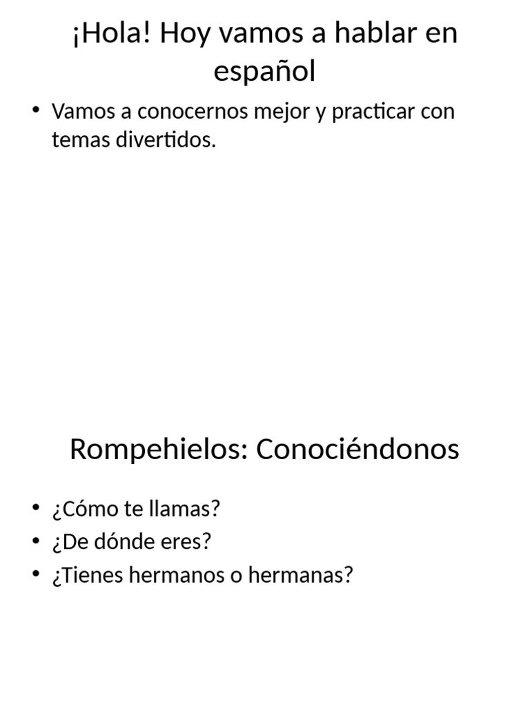 Conversación en Español: Temas Divertidos | PDF