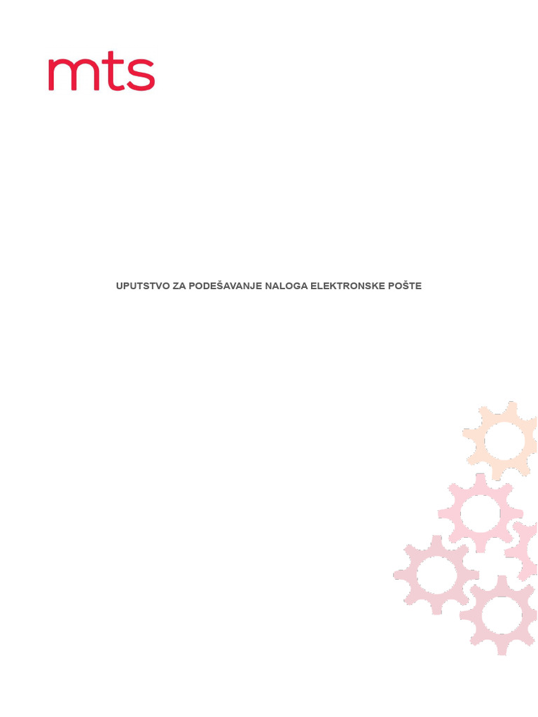Uputstvo Za Podesavanje Naloga Elektronske Poste | PDF