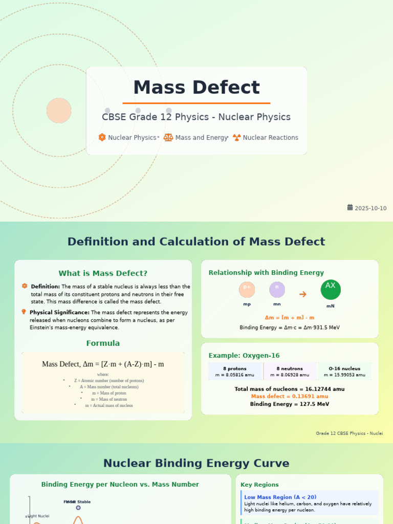 Mass Defect in Nuclear Physics (1) | PDF | Atomic Nucleus | Nuclear Physics