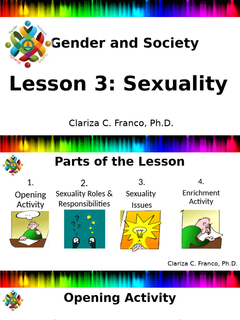 Lesson 3 Sexuality | PDF | Sexual Orientation | Human Sexuality