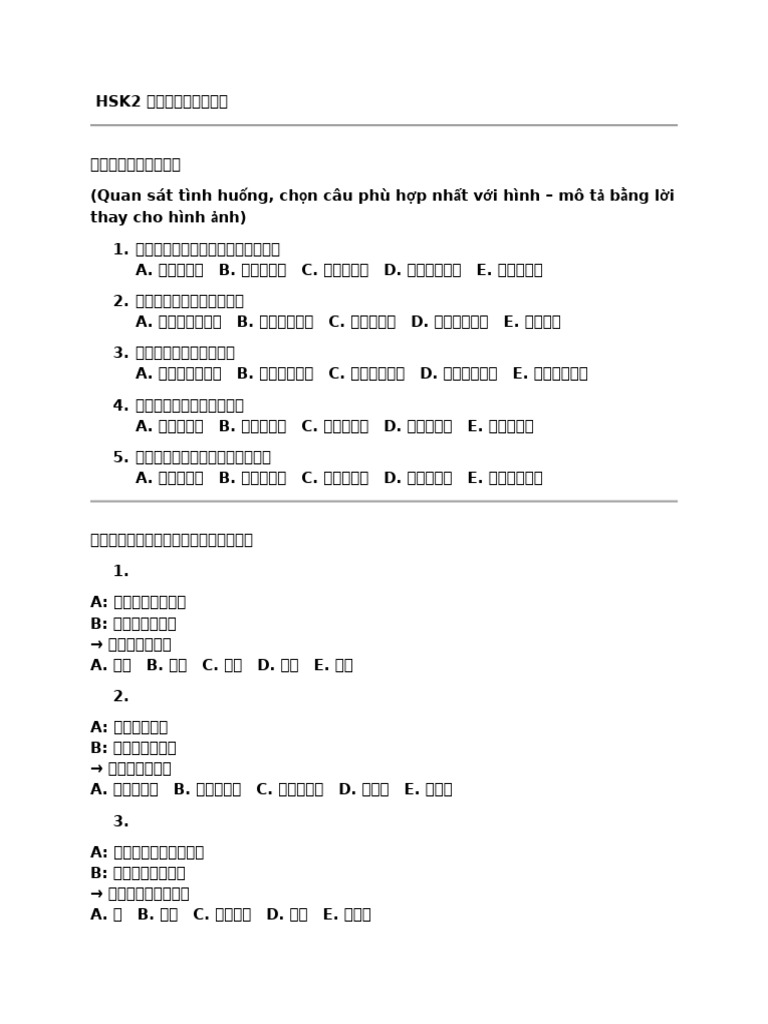 BT HSK 2 - 5 | PDF