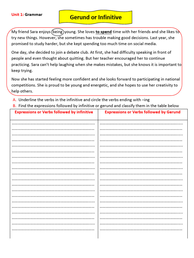 Lesson Gerund and Infinitive | PDF | Linguistic Typology | Morphology