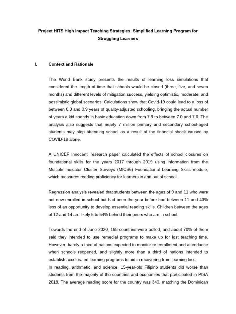 Project HITS High Impact Teaching Strategies | PDF | Learning | Teachers