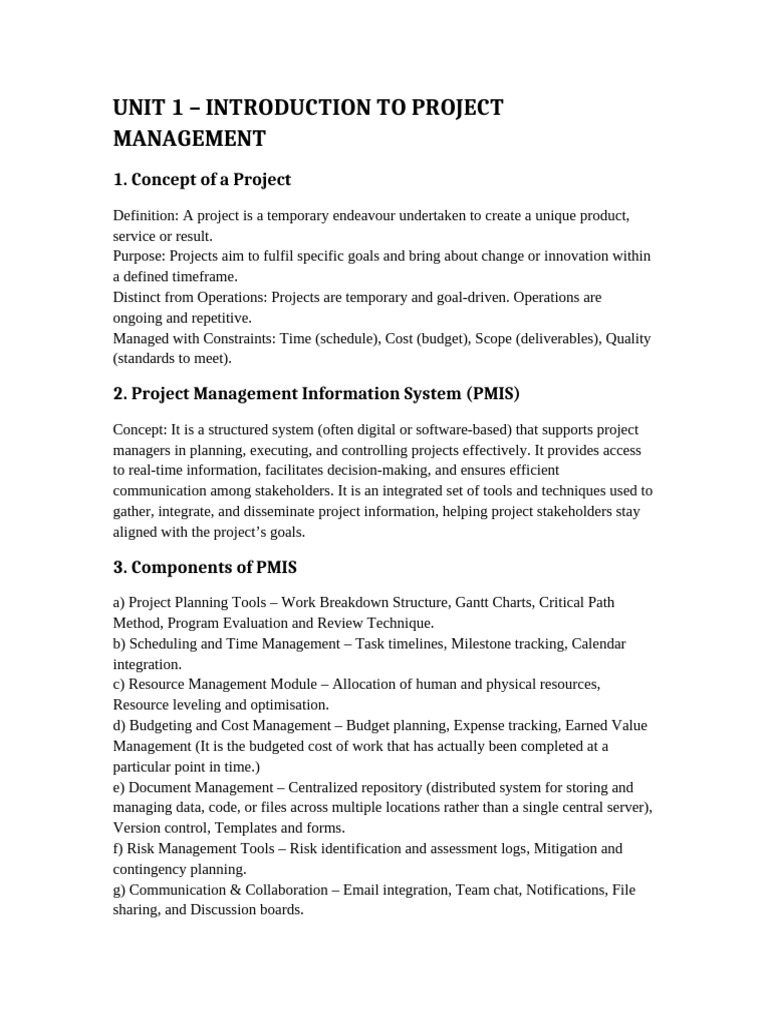 Introduction to Project Management Concepts | PDF | Project Management ...