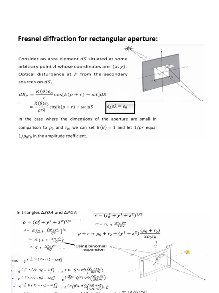 Fresnel Diffraction - 3 Ques | PDF | Diffraction | Light