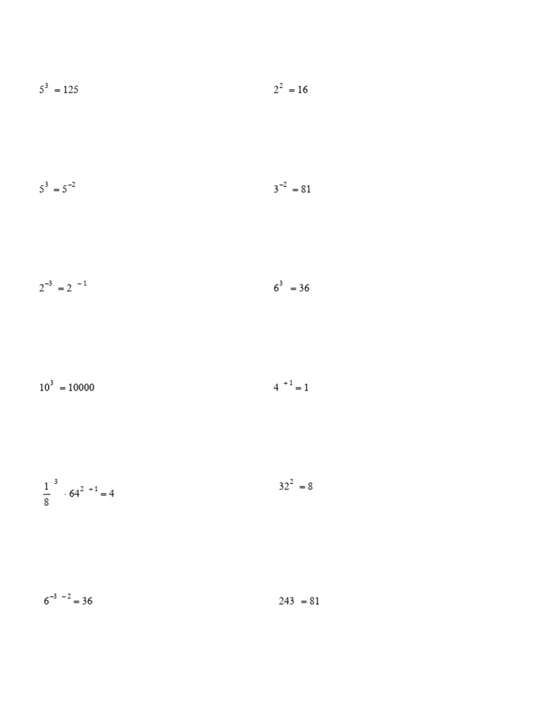 Exponential Equations Worksheet | PDF | Logarithm | Mathematics