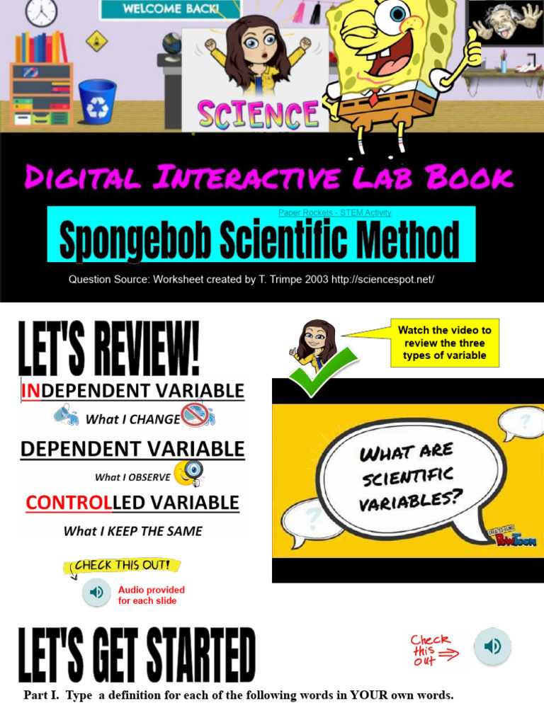 SpongeBob's Scientific Method Experiments | PDF | Experiment