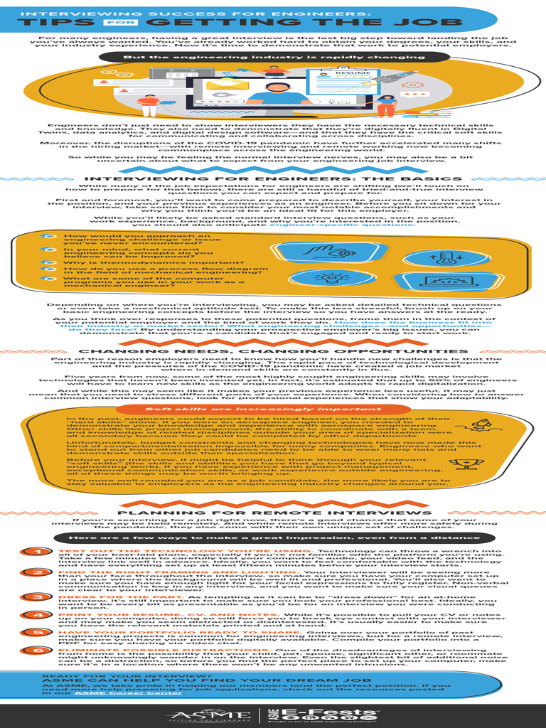 Efest Infographics 3 Interviewing-Success | PDF | Engineering | Experience