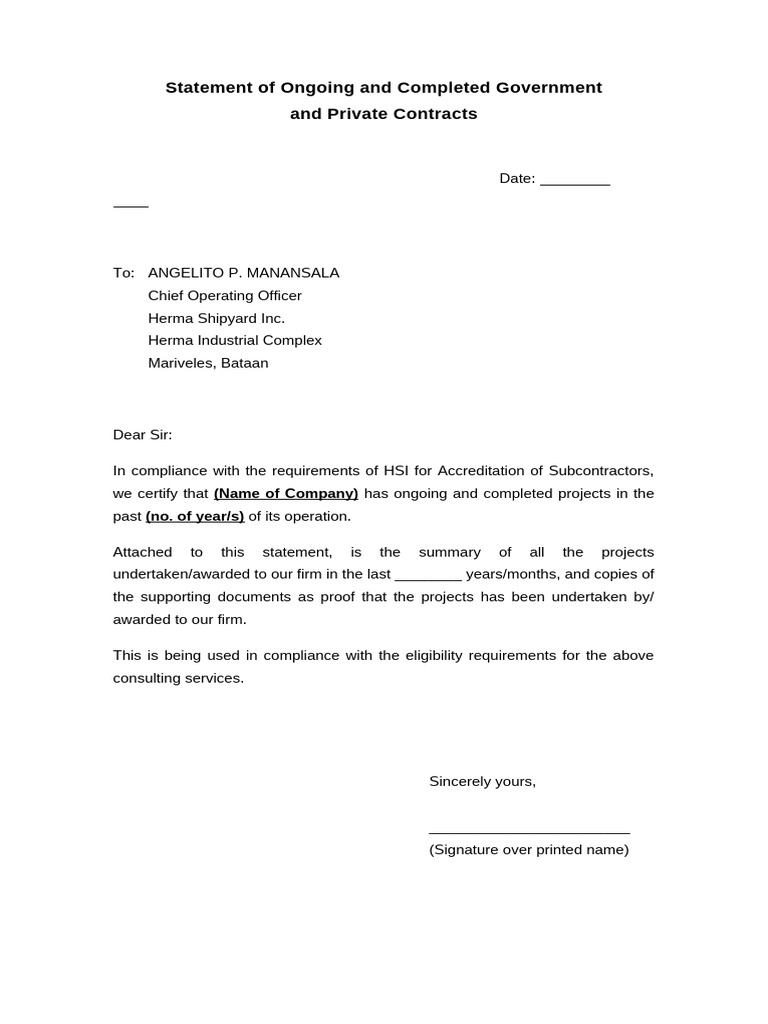 Government and Private Contract Summary | PDF