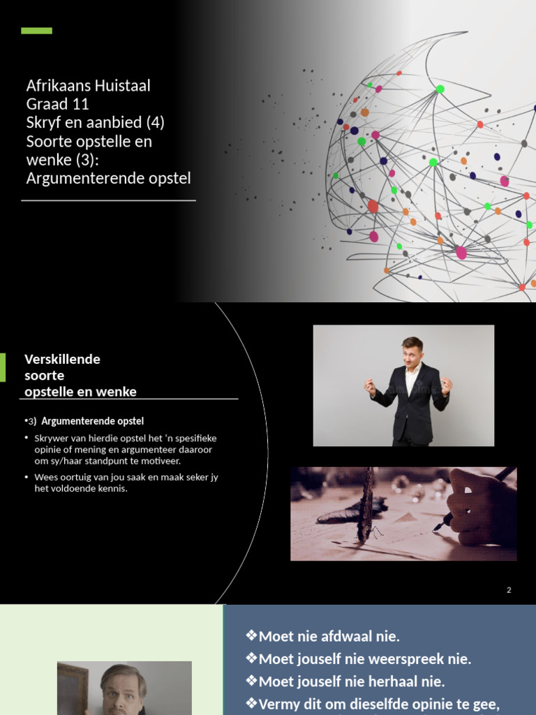 Soorte Opstelle en Wenke 3 - Argumenterende Opstel | PDF