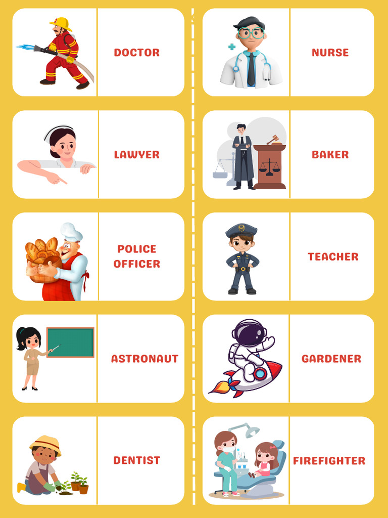 Domino Profissoes Ingles | PDF
