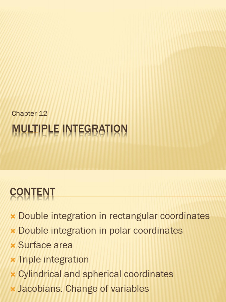 12.1-12.2 Double Integration in Cartesian Coordinates | PDF ...