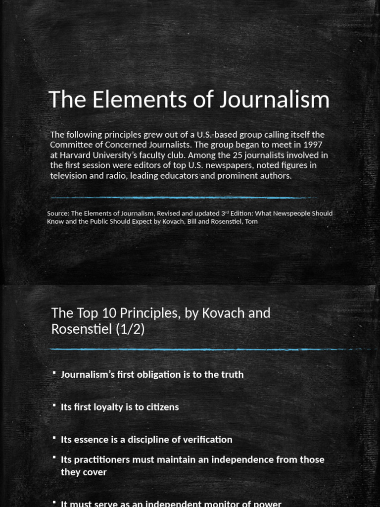 OneDriveThe Elements of Journalism | PDF