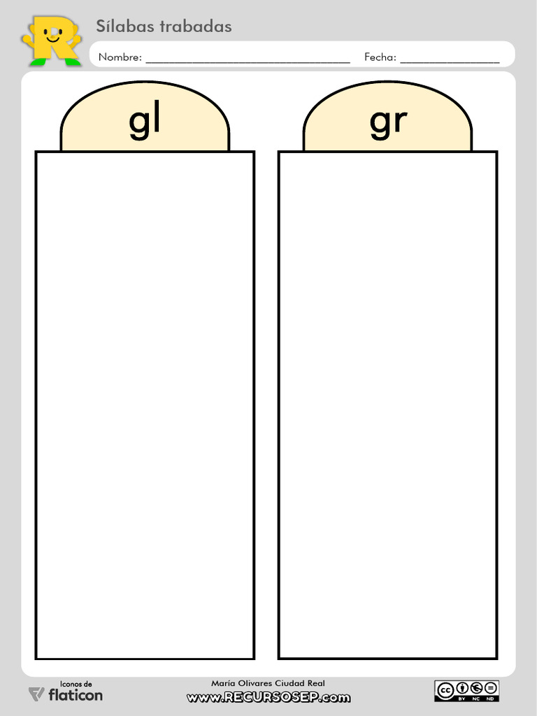 Sílabas Trabadas: fl, fr, gl, gr | PDF