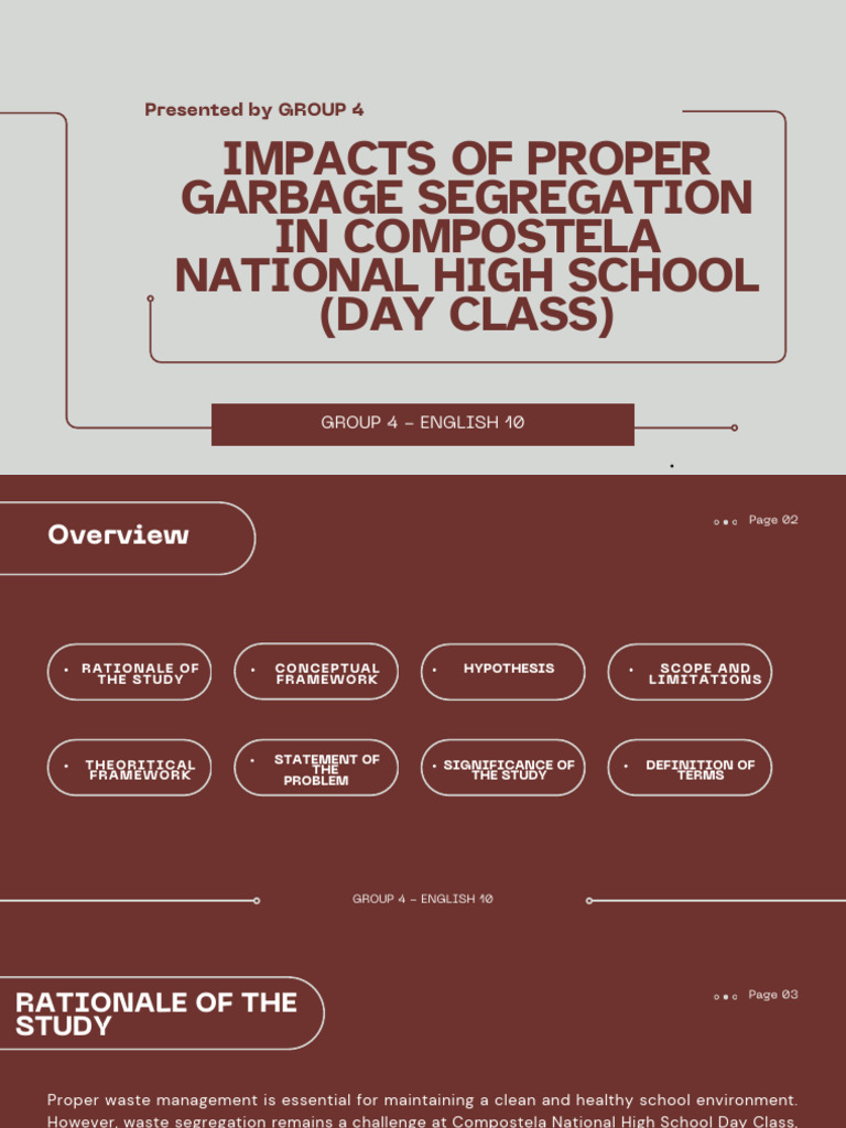 Impacts of Proper Garbage Segregation in CNHS DC | PDF | Waste | Waste ...