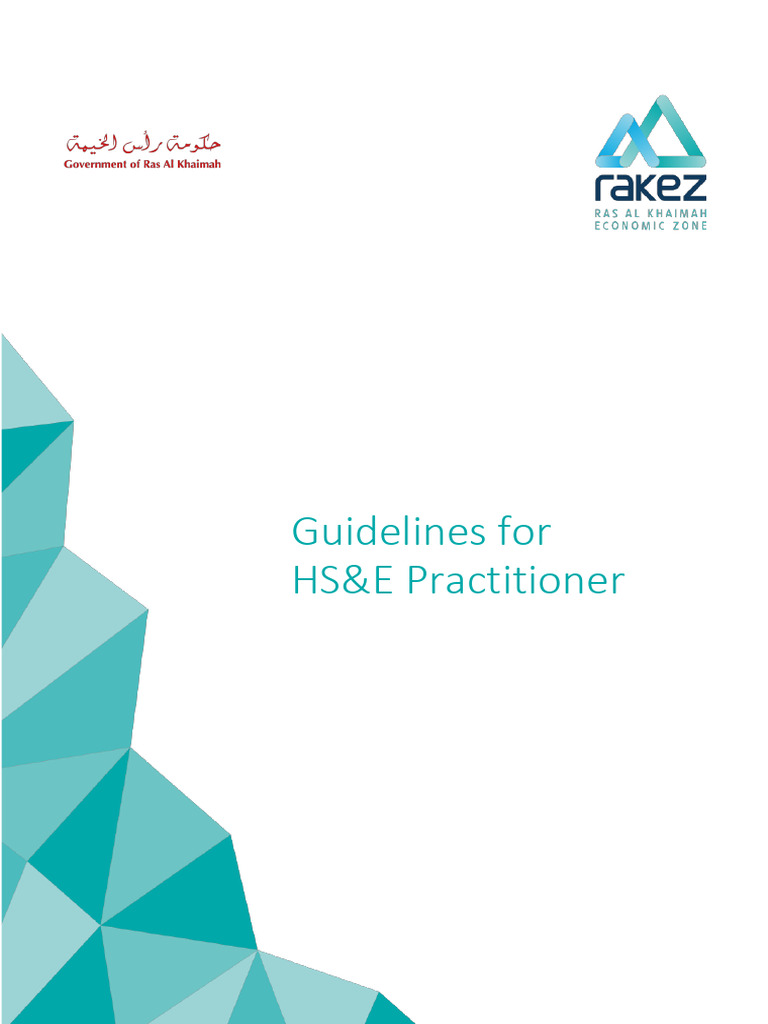 RAKEZ HSE Guidelines For HSE Practitioner | PDF | Occupational Safety And Health | Safety