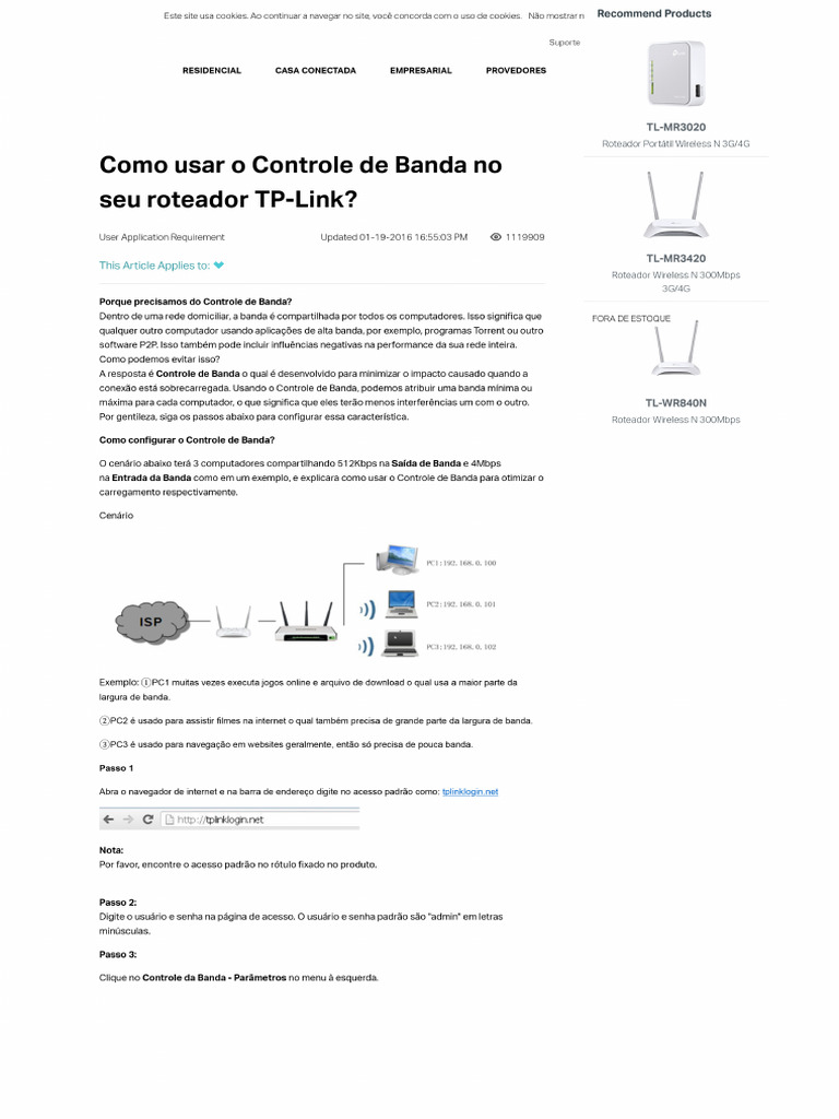 Uso de Largura de Banda em PCs | PDF