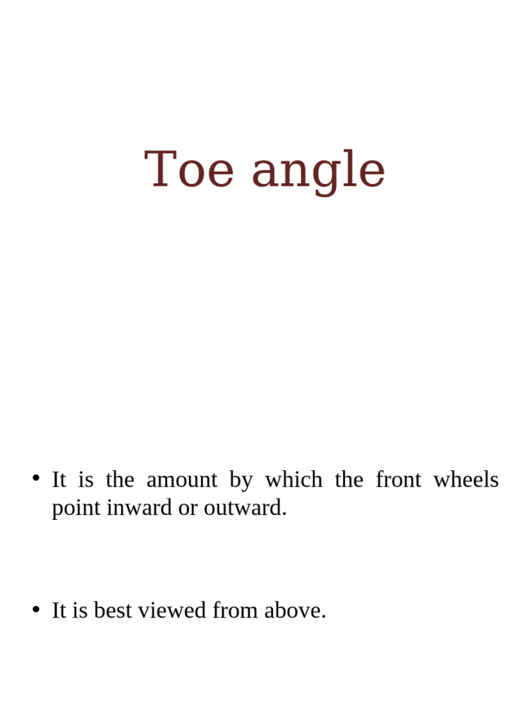 Toe Angle 1 | PDF | Force | Mechanics
