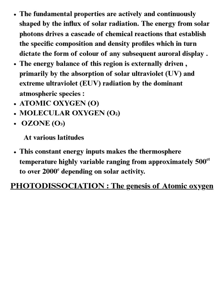 The Upper Atmosphere Consists of Several Layers Primarily | PDF
