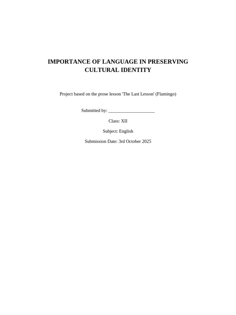 Language and Cultural Identity Project Relevant Images | PDF | First ...
