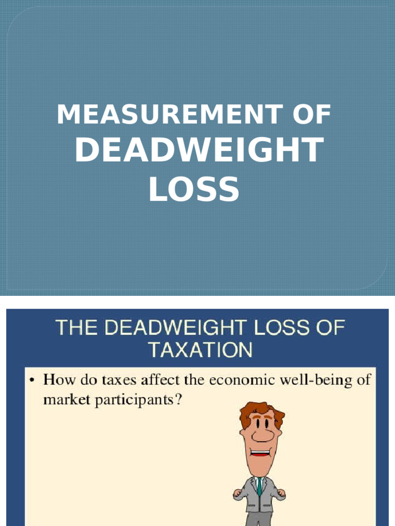 Deadweight Loss Measurement and Formula | PDF