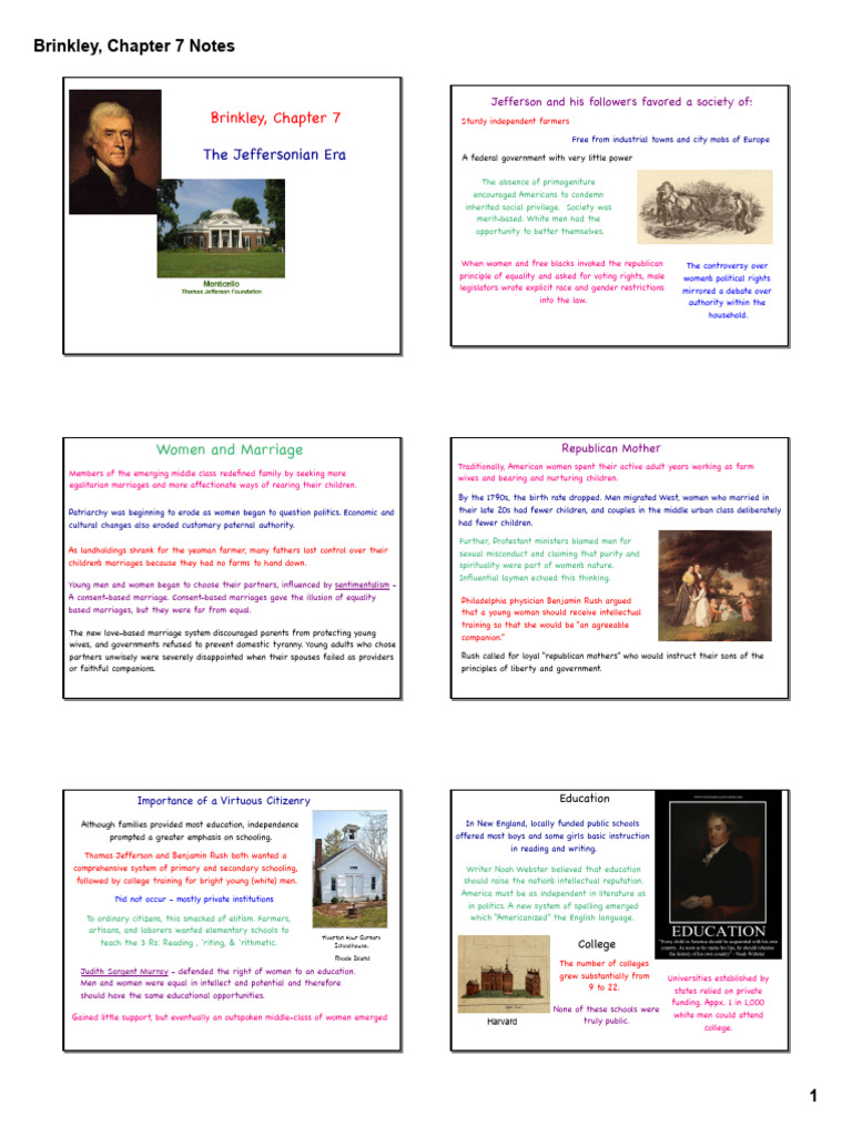 Brinkley Chapter 7 Notes PDF | PDF | Thomas Jefferson | Tecumseh