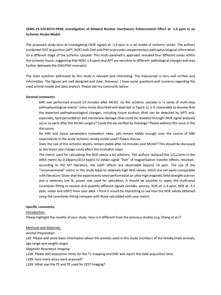 QIMS 23 510 From Reviewer B | PDF | Magnetic Resonance Imaging ...