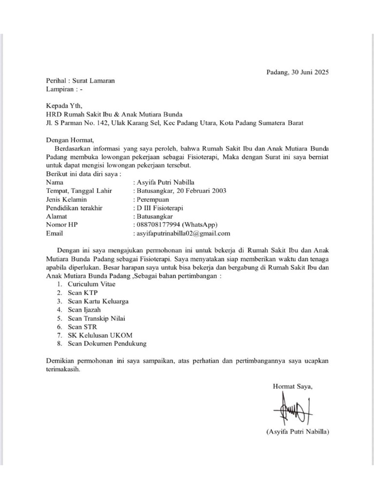 Berkas Rs Ibu Dan Anak Mutiara Bunda | PDF