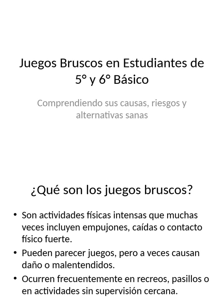 Juegos Bruscos 5y6 Basico | PDF