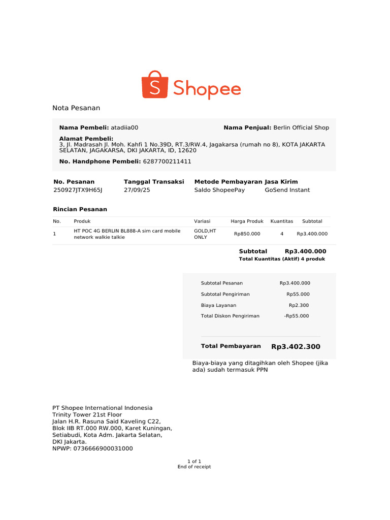Invoice HT | PDF