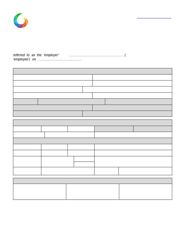 CCMACT Temporary Employment Agreement | PDF | Working Conditions ...