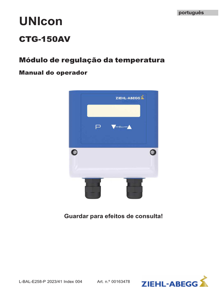 Manual do Operador UNIcon CTG-150AV | PDF | Eletricista