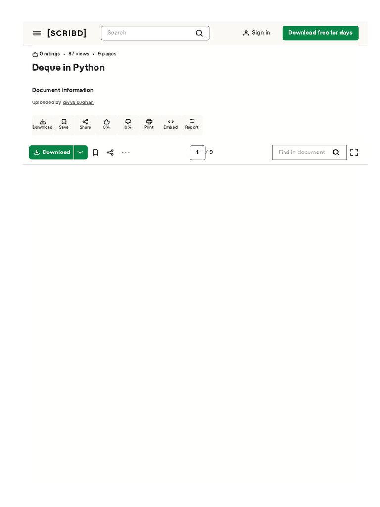 Document756791080deque in Python | PDF