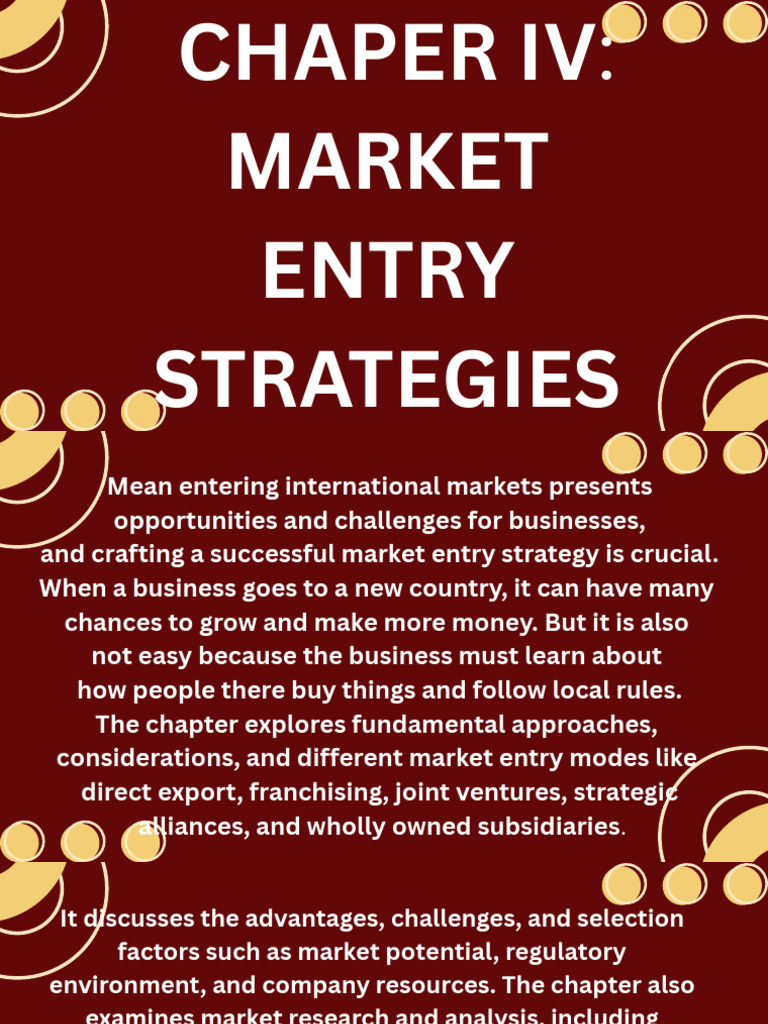 Group 1 Market Entry Strategies | PDF | Franchising | License