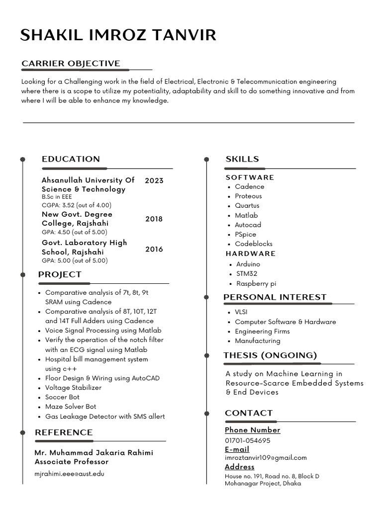 Electrical Engineering Skills & Projects | PDF | Electronics | Computer ...