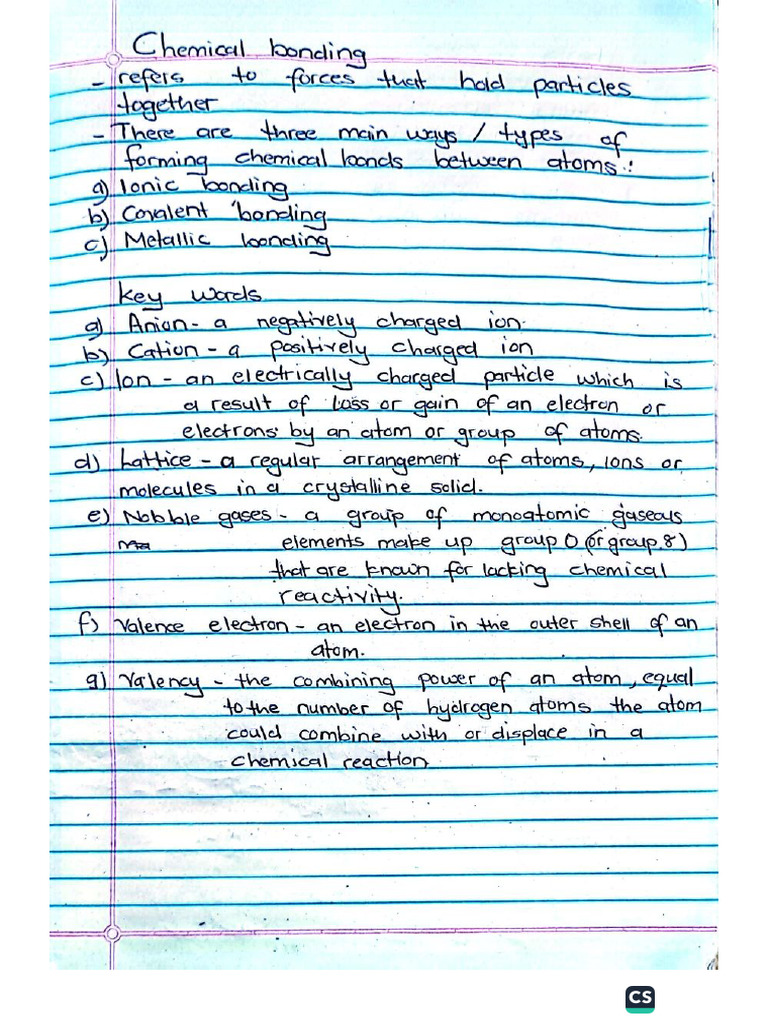 Chemical Bonding Notes by GK | PDF