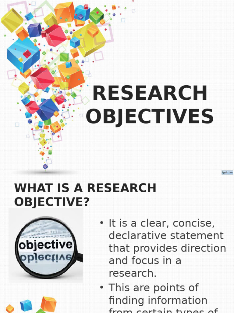 Understanding Research Objectives | PDF | Sampling (Statistics) | Vitamin E