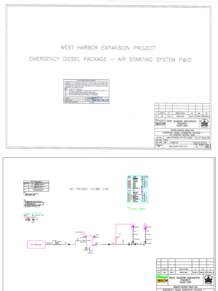New Diesel Generator Air Starting Piping & Instrumentation Diagram (MAN ...