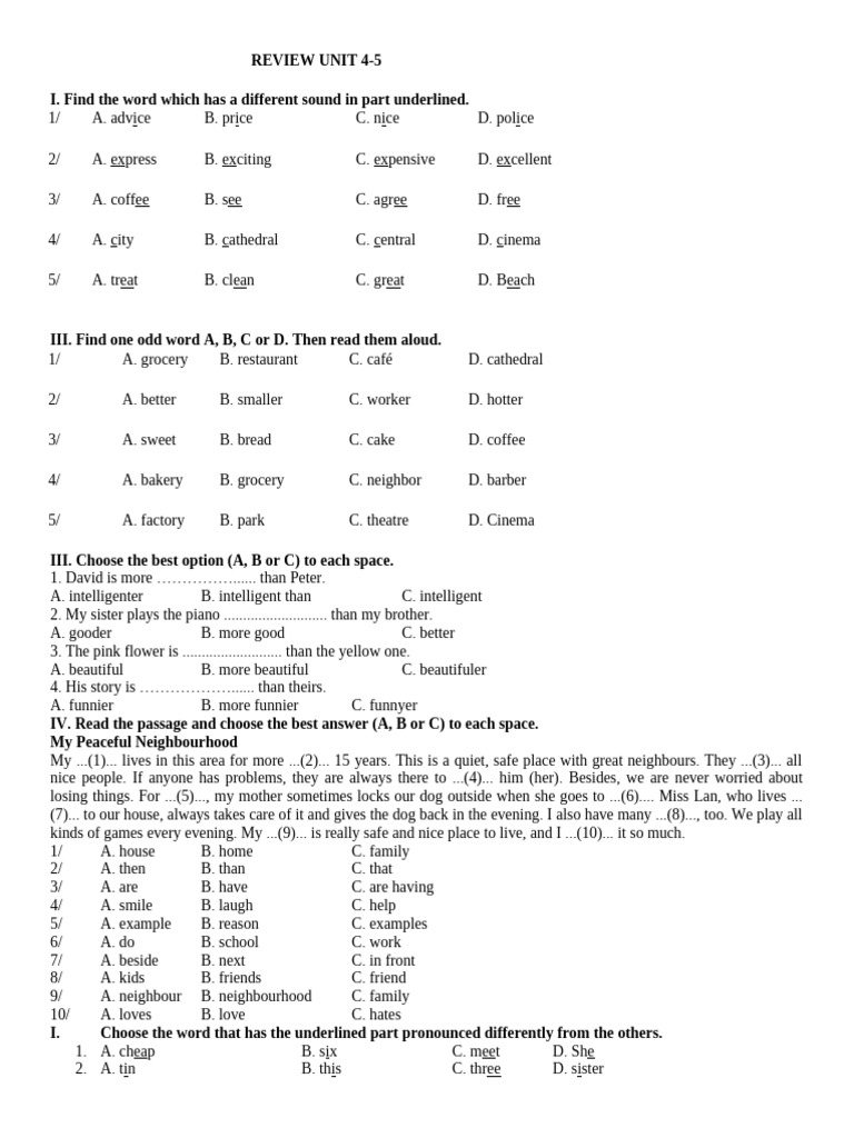 Unit-4-My-Neighbourhood-Grade 6 - Global Sucess | PDF