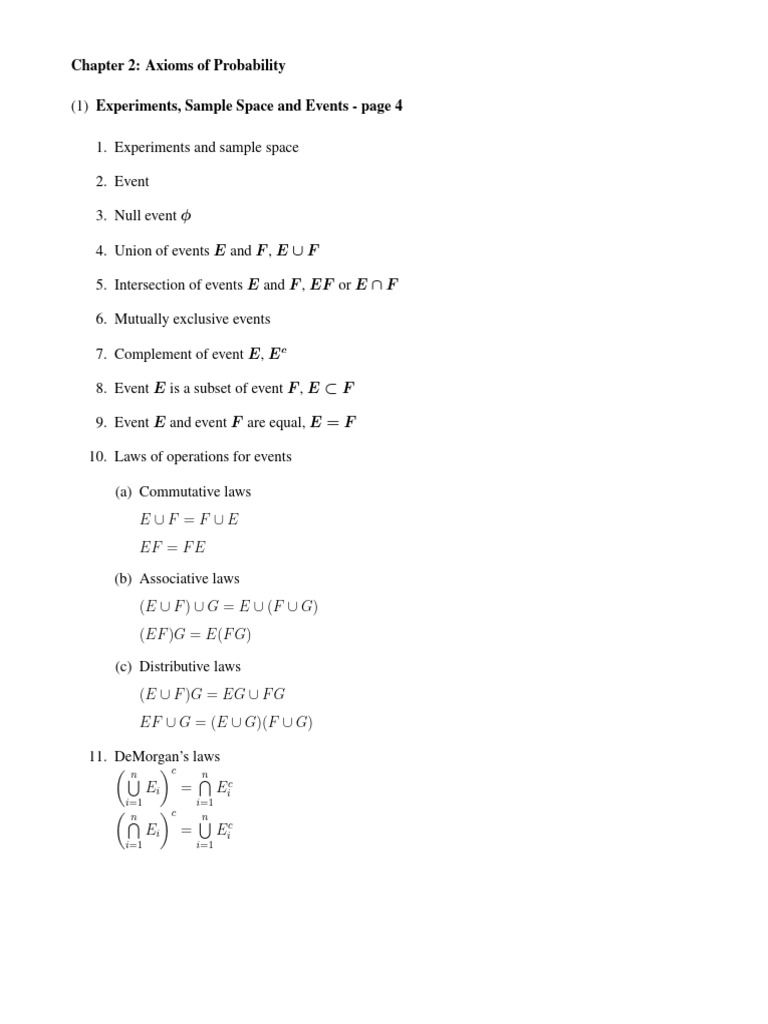 Ch2 1 Experiments and Sample Space | PDF | Probability | Mathematical Logic