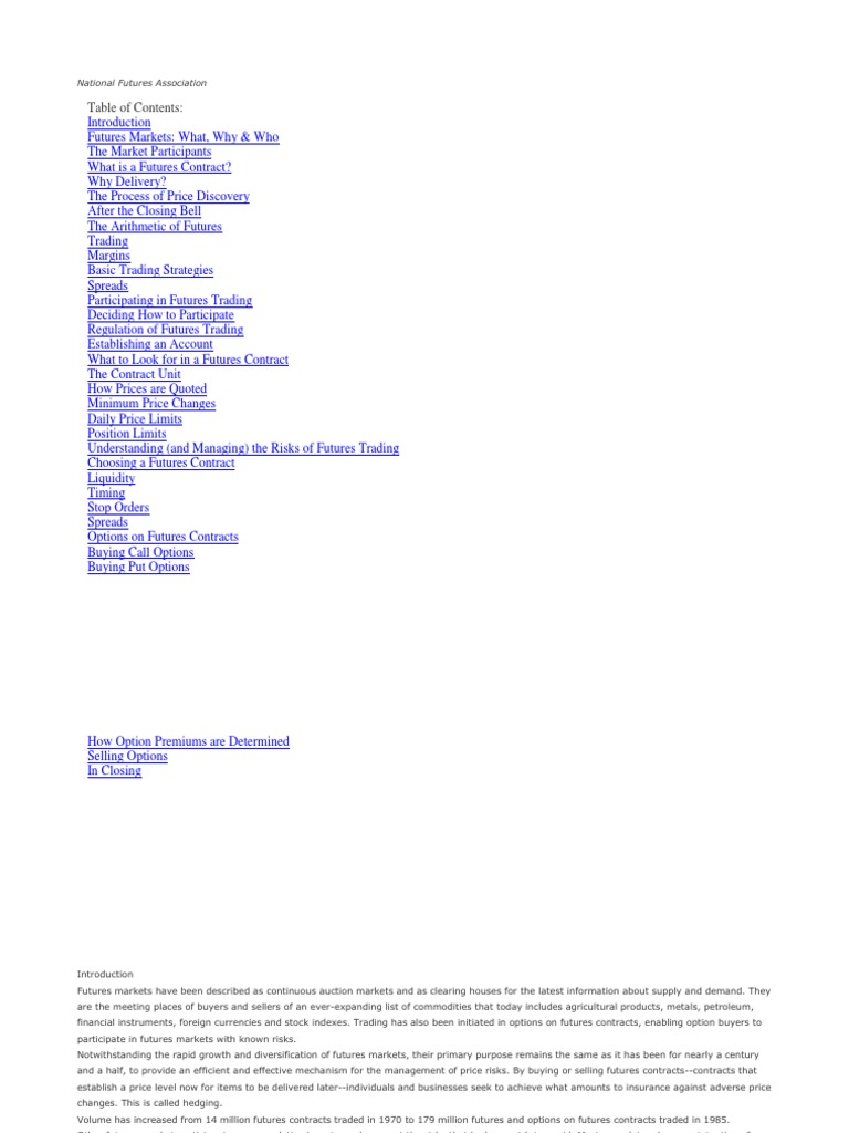 National Futures Association | PDF | Futures Contract | Hedge (Finance)