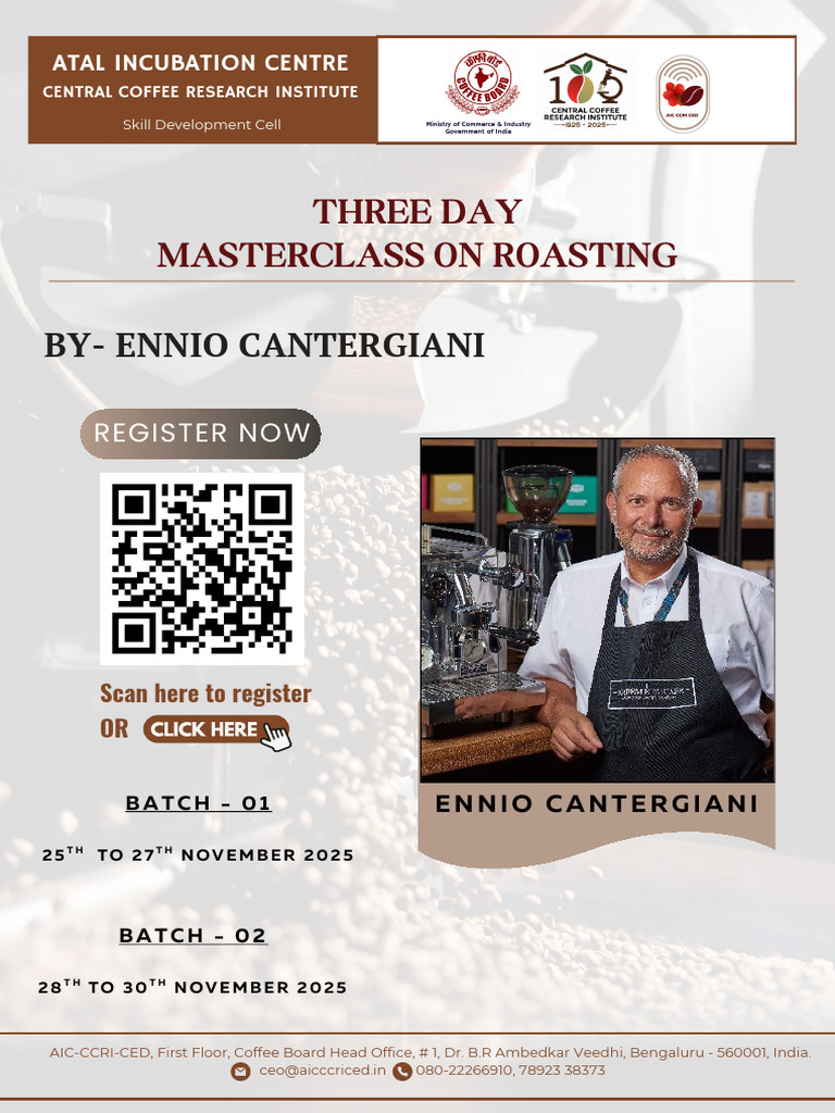Coffee Roasting Masterclass Registration | PDF | Coffee | Roasting