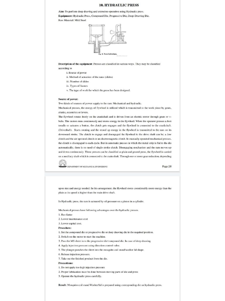 Manufacturing Processes 1lab | PDF