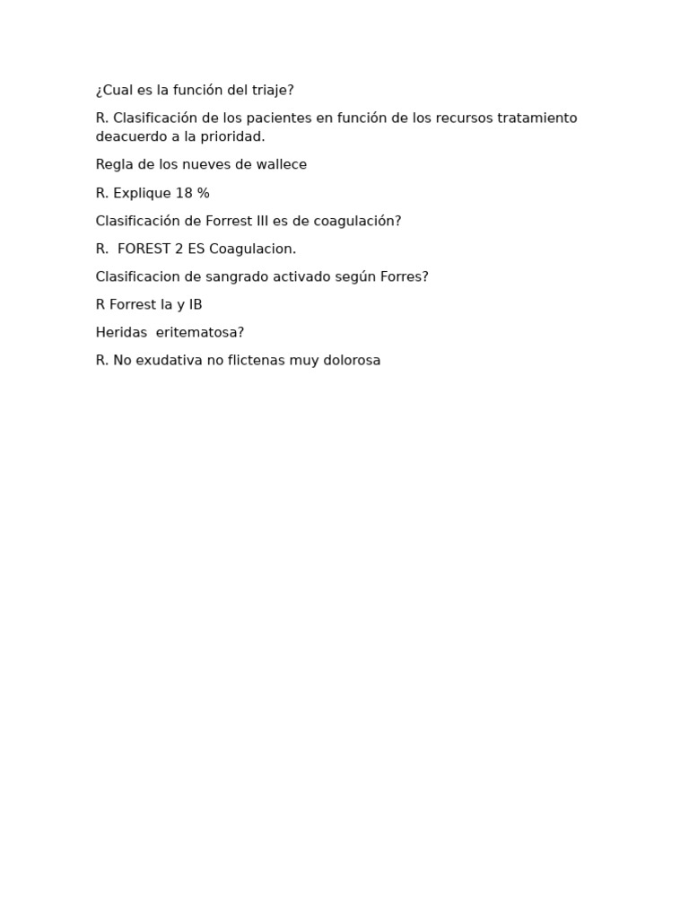 Funciones y Clasificaciones en Triaje Médico | PDF